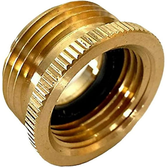 POWSDC-Garden Hose Adapter, Connector, Heavy-Duty, Solid Brass Fittings ...
