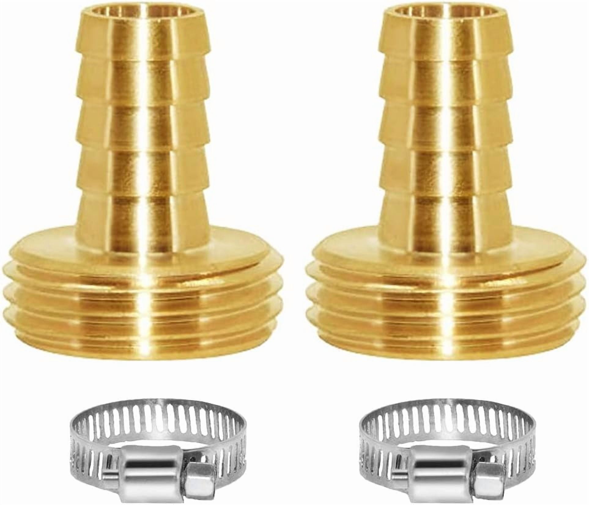 POWSDC-Garden Hose Pipe Connector,1/2" Barb x 3/4" Male GHT Thread ...