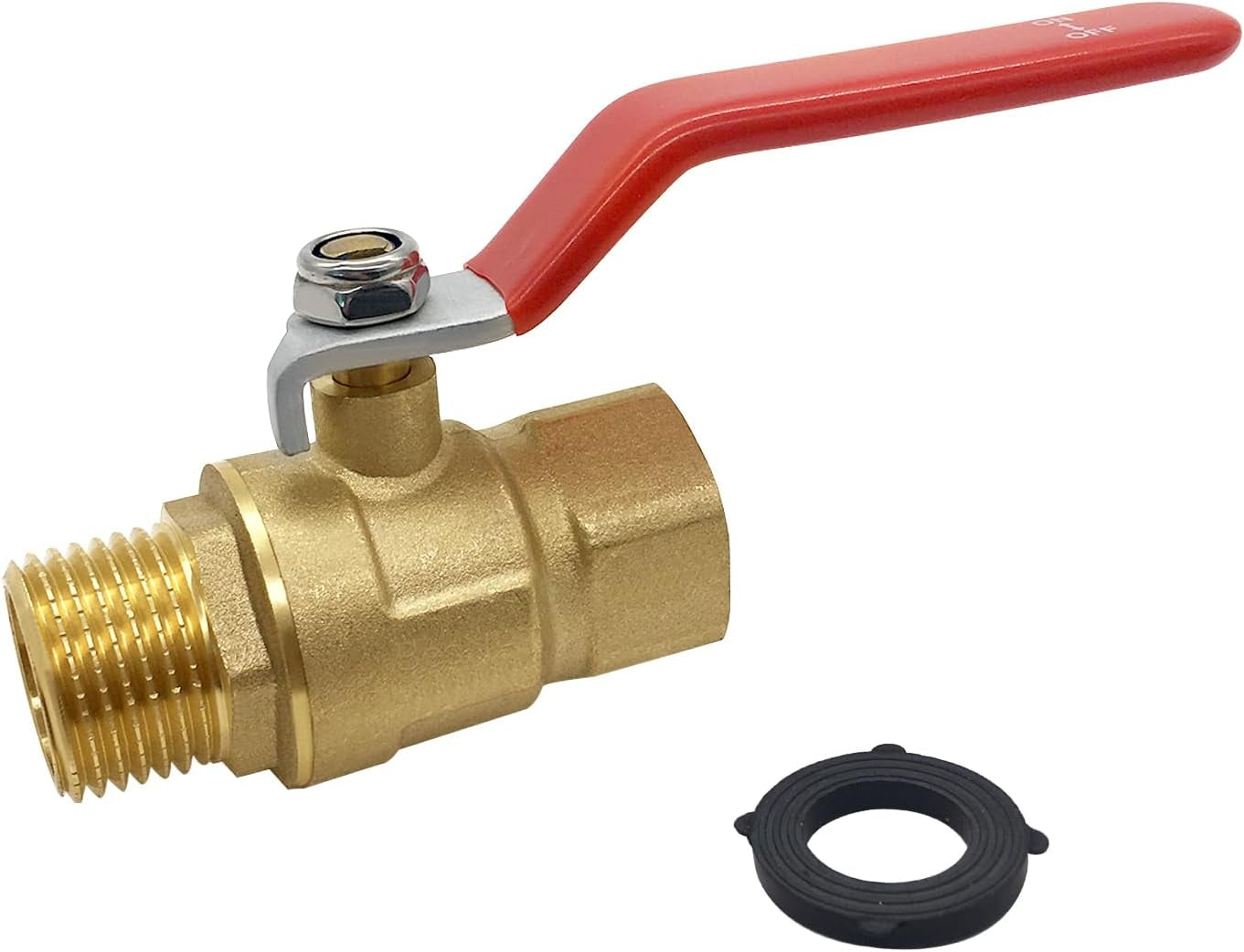 POWSDC-Garden Hose Shut Off Ball Valve,Heavy Duty 3/4"GHT Brass Water ...