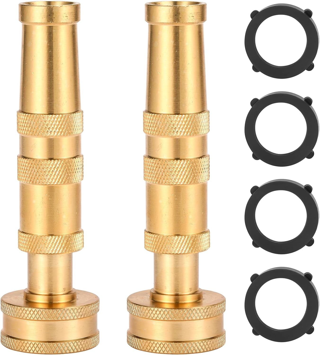 POWSDC-Heavy-Duty Brass Adjustable Twist Hose Nozzle, 2 Pack - Walmart.com
