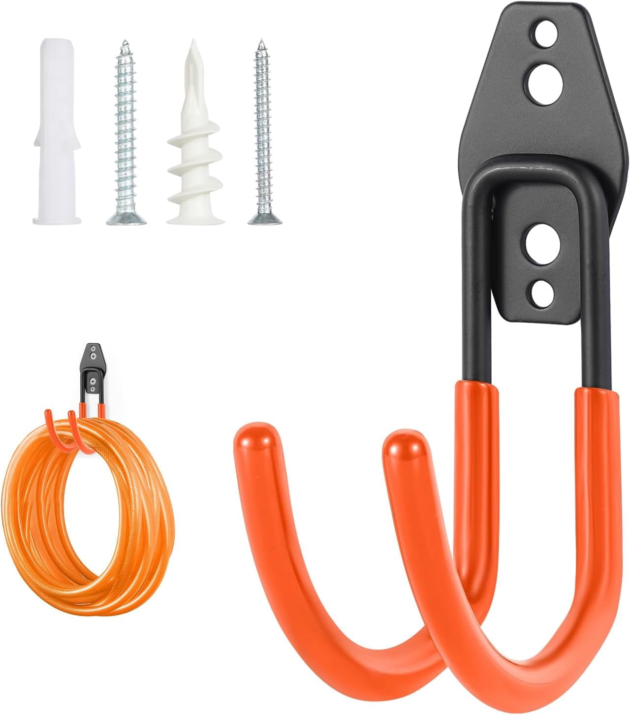 POWSDC-Heavy Duty Hose Hook, Garage Storage Utility Hooks, Garden Hose ...