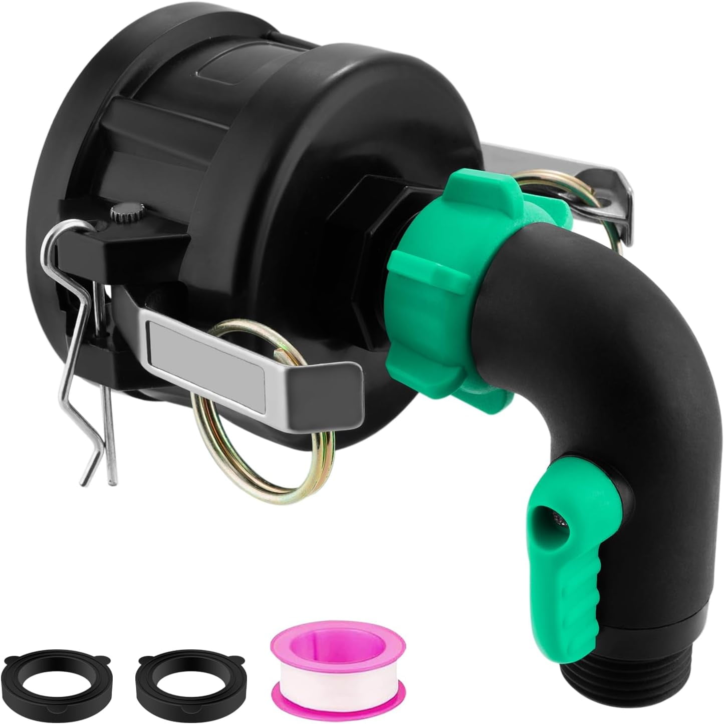 POWSDC-IBC Tote Adapter 2"Cam Lock IBC Tote Fitting 275-330 Gallon IBC ...