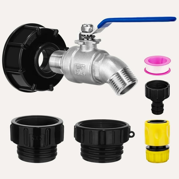 POWSDC-IBC Tote Adapter 275-330 Gallon IBC Tote Tank Fittings, IBC Tote ...