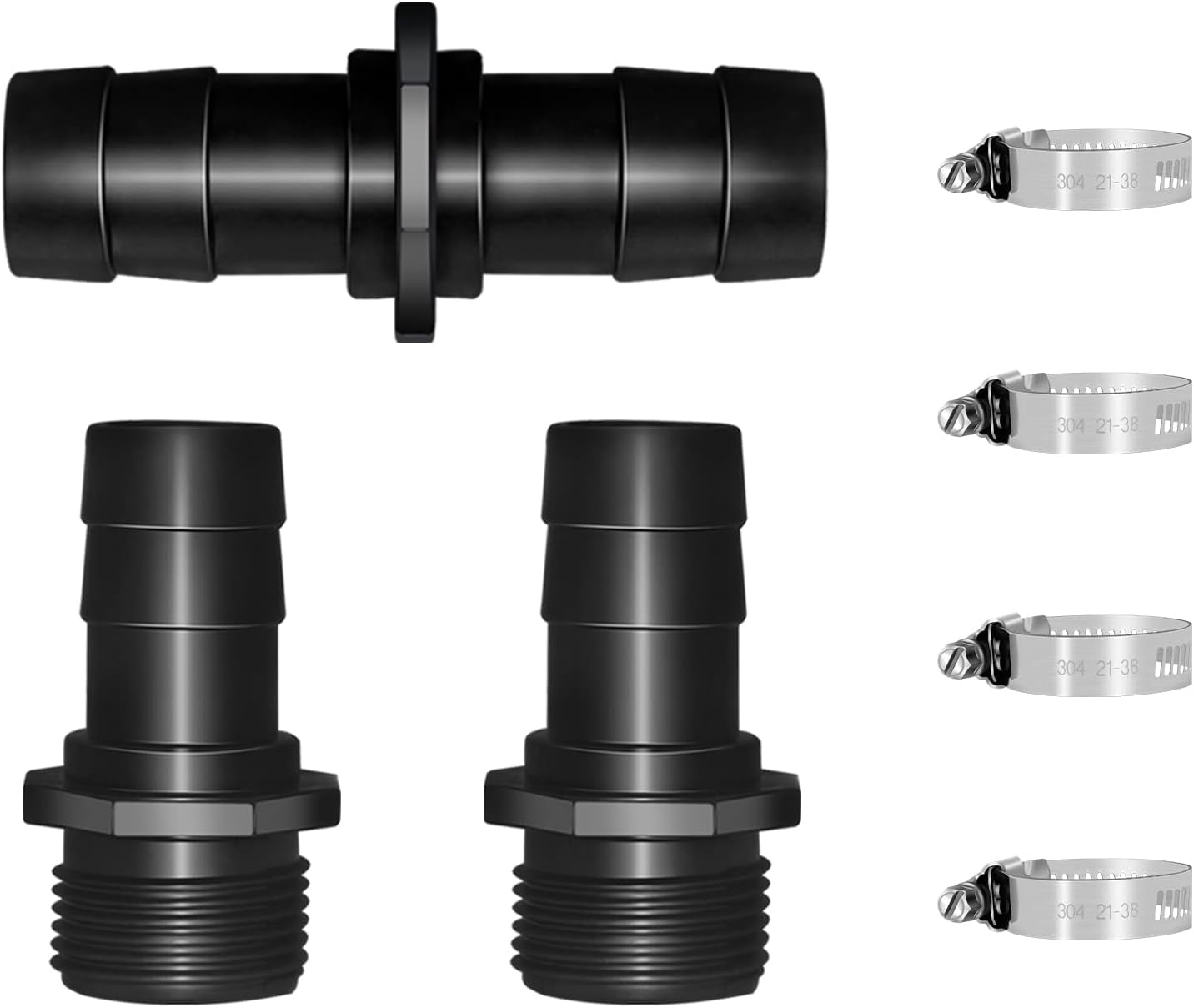POWSDC-LONGRUN 1" Hose Barb to 1.2" NPT Male PVC Tube Fitting Quick ...