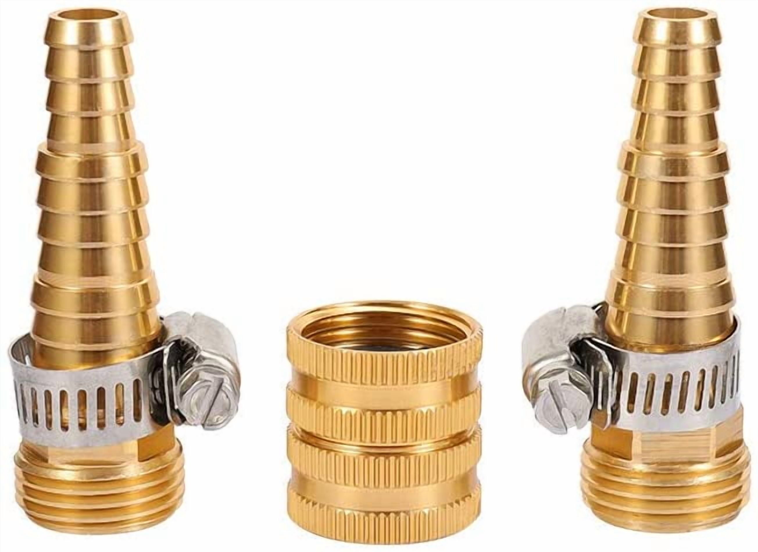 POWSDC-Metal Garden Hose Repair Connector End Repair Male Female Mender ...