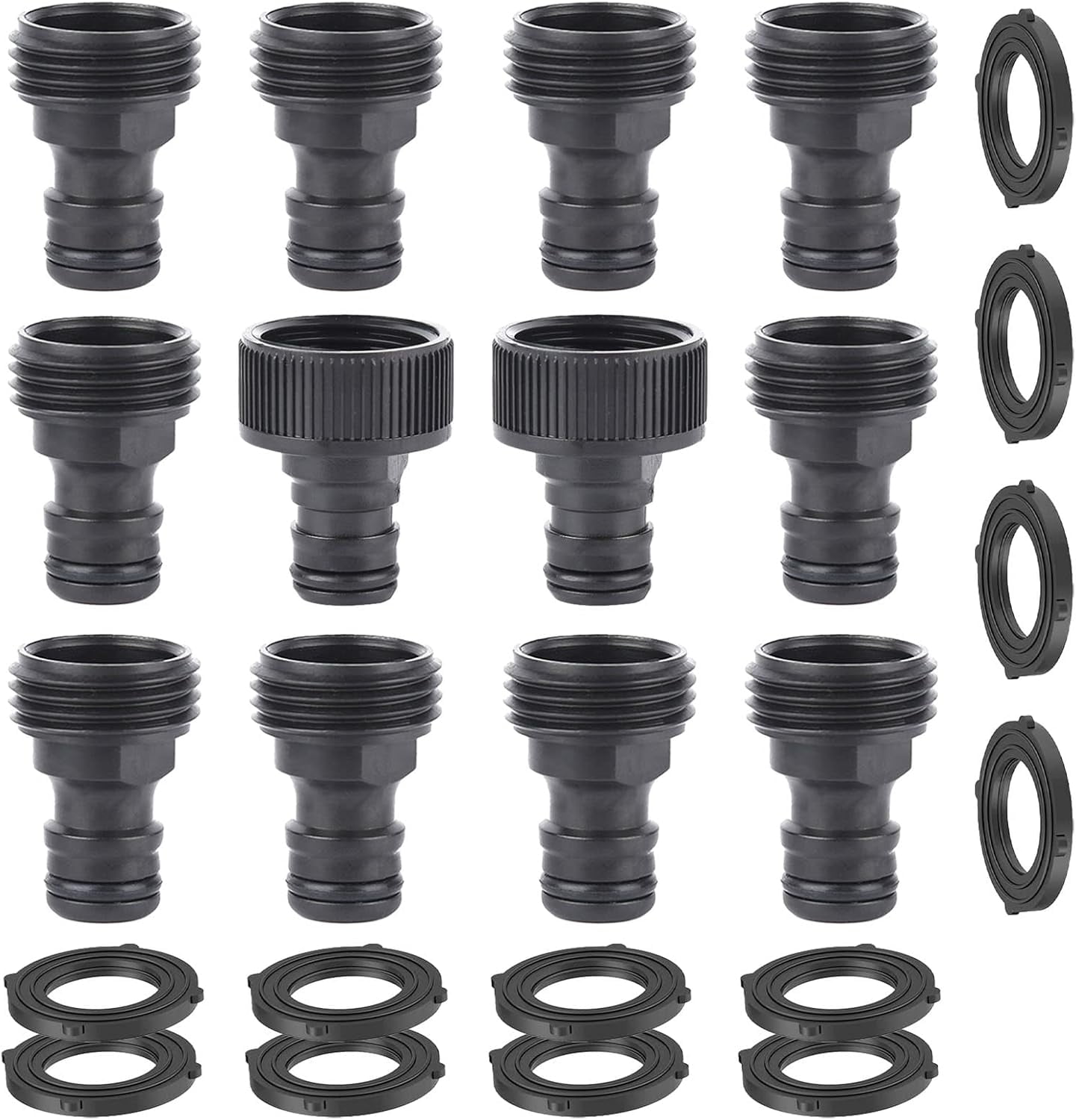 POWSDC-Quick Connect Garden Hose Fittings, 3/4" Hose/Faucet/Nozzle ...