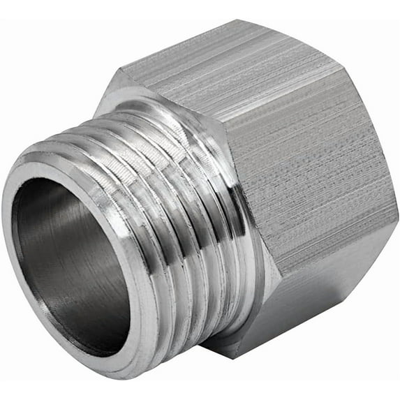 POWSDC-Stainless Steel Garden Hose Adapter, 3/4" GHT Male X 3/4" NPT ...