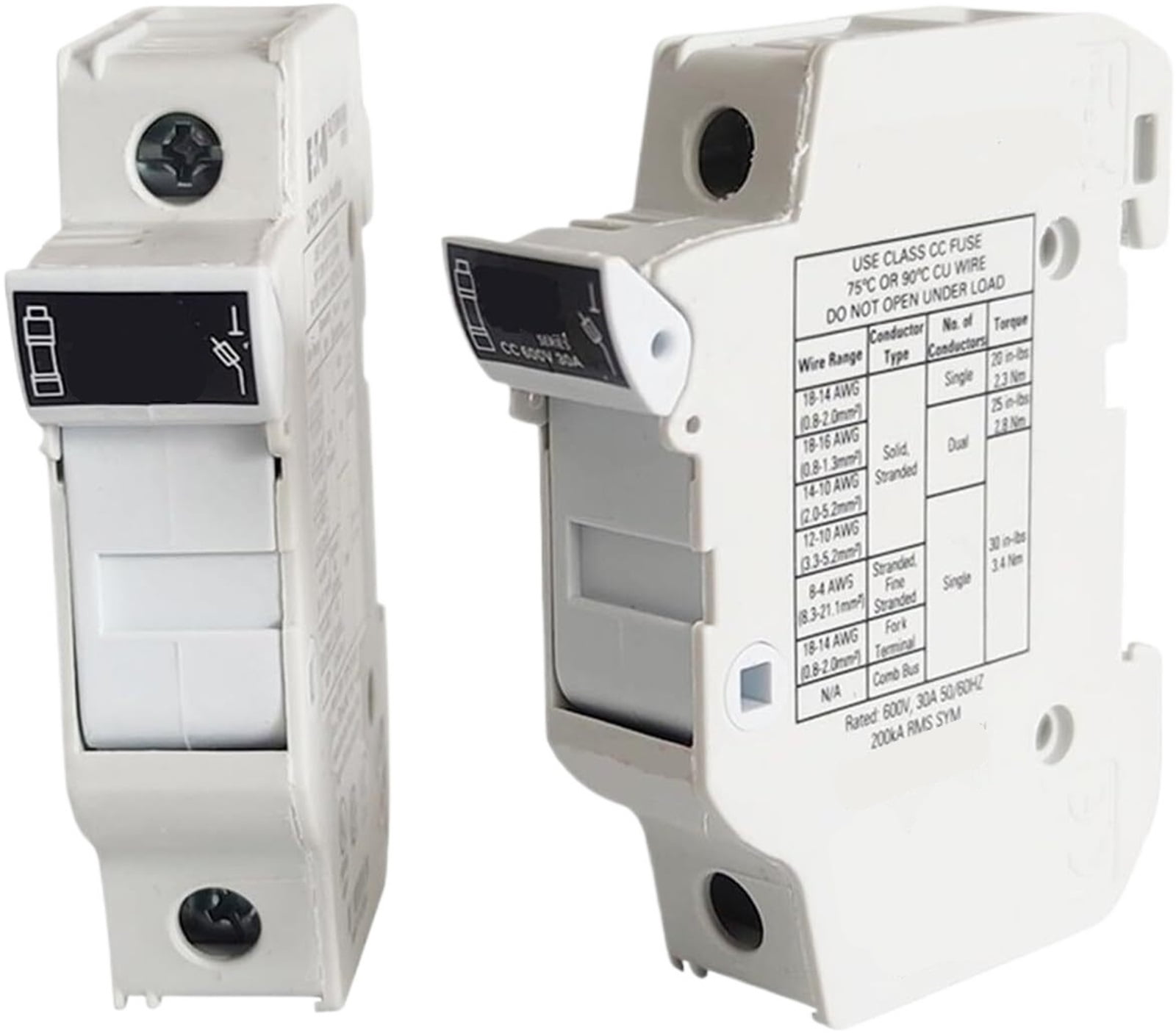 POYHBCNA For Eaton fuse for Basman fuse base CHCC1DU 1P 600V 10 * 38 ...