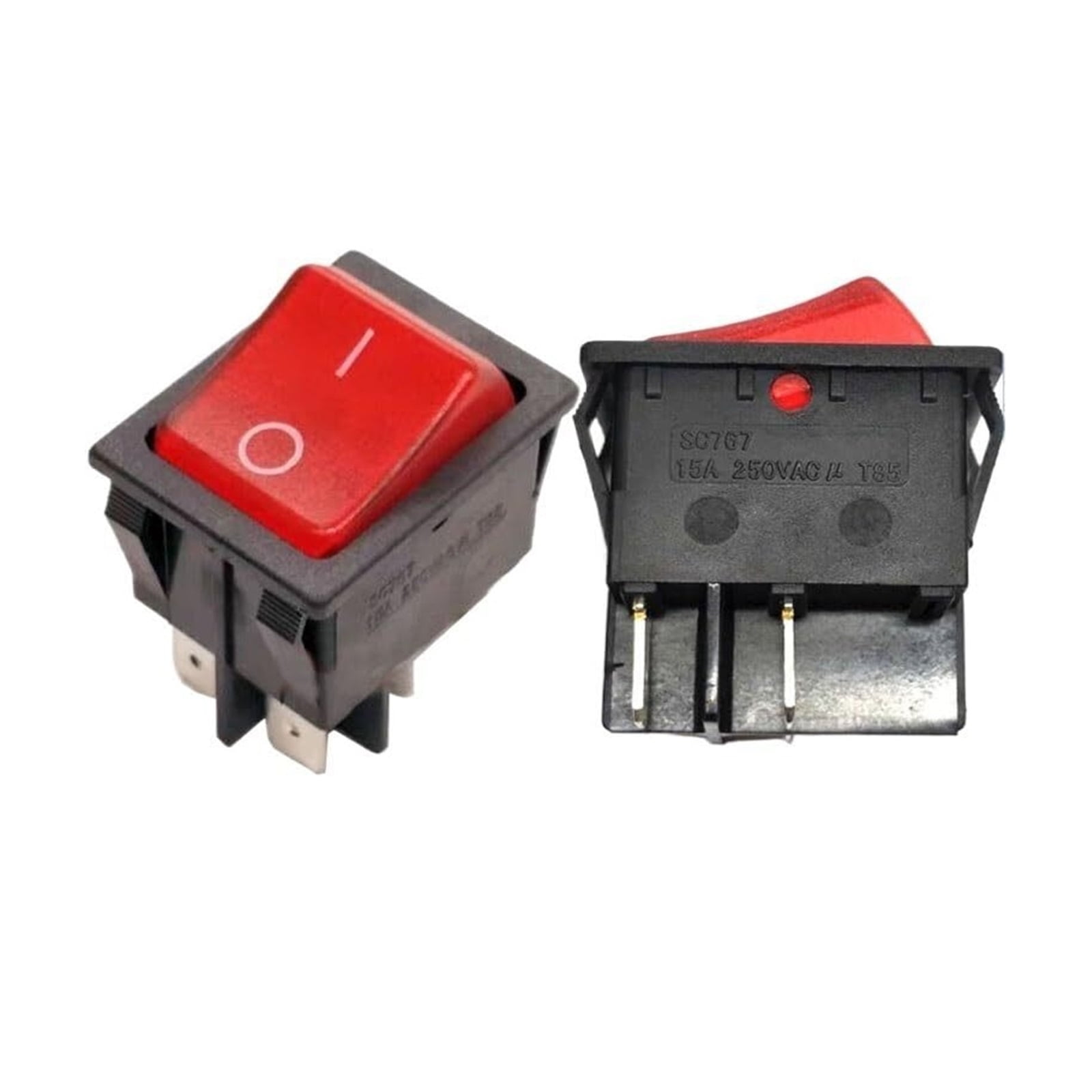 POYHBCNA SC767 15A250V T85 32 * 25mm Rocker Switch Boat-Shaped Switch 4 ...