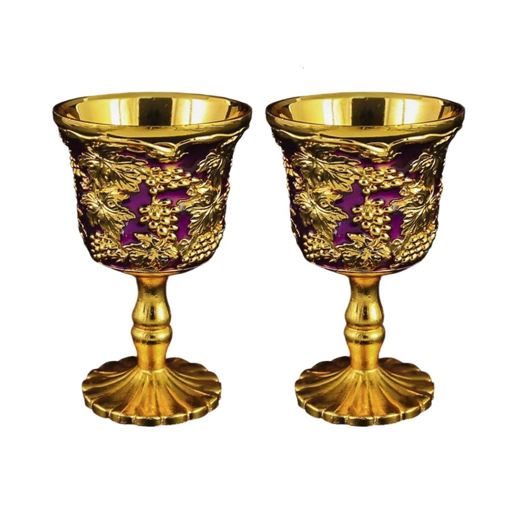 POYOGA 2Pcs European Styles One Chalices Cups With Alloys Construction ...