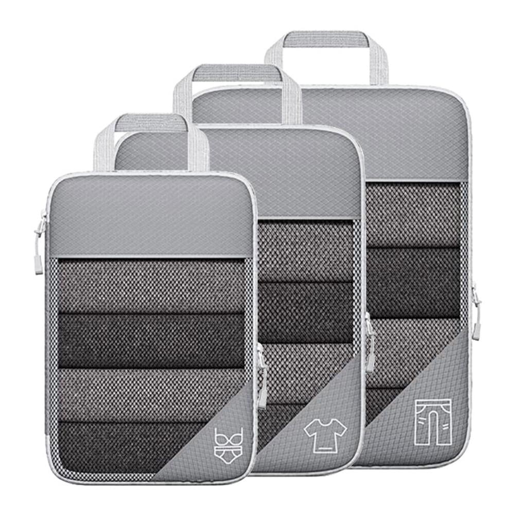 POYOGA 3/6PCS Compressed Packing Cubes Travel Storage Set with Shoe Bag ...