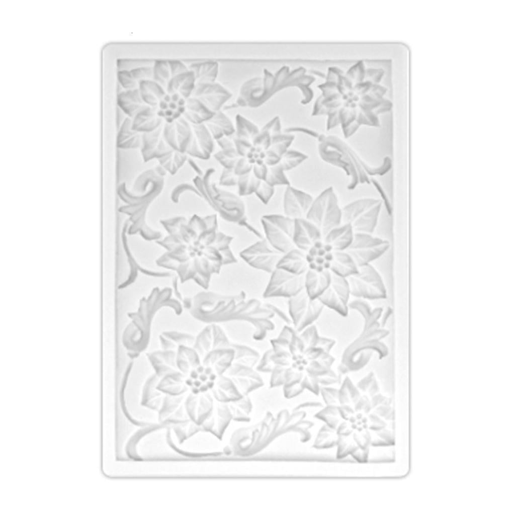 POYOGA Flower Leaf Pattern Silicone Mold Fondant Cake Molds Pastry ...