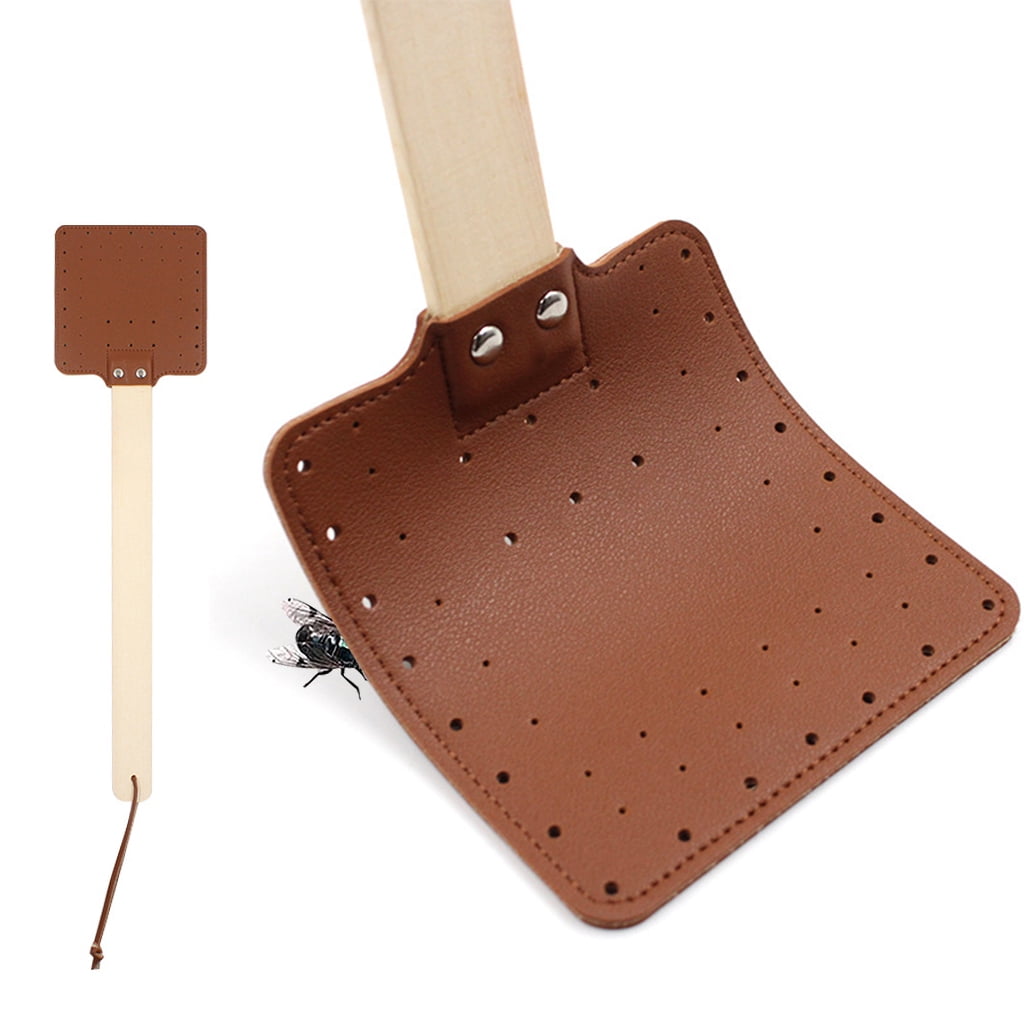 POYOGA Leather Fly Swatter Fly Swat Heavy Duty Insect Mos-quito Wasp ...