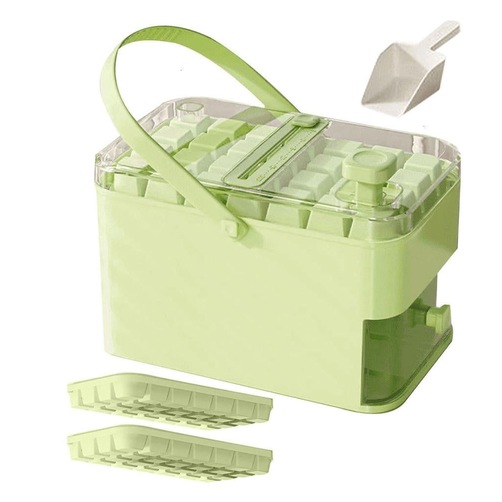 POYOGA Plastic Ice Maker Reusable Press Type Ice Box with Lid Ice ...