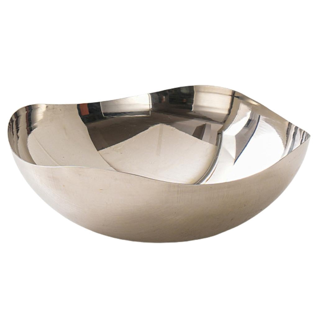 POYOGA Serving Bowl Stainless Steels Fruit Bowl Countertops Snacks Tray ...