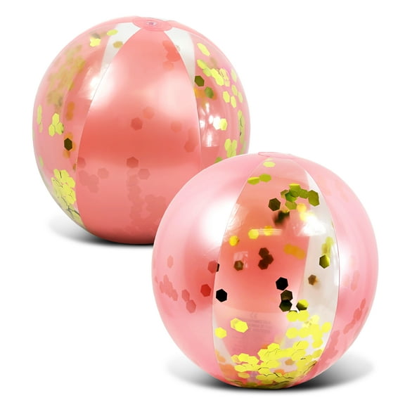 Uscallm 7Pcs Glitter Inflatable Beach Balls, Glitter Inflatable Beach ...