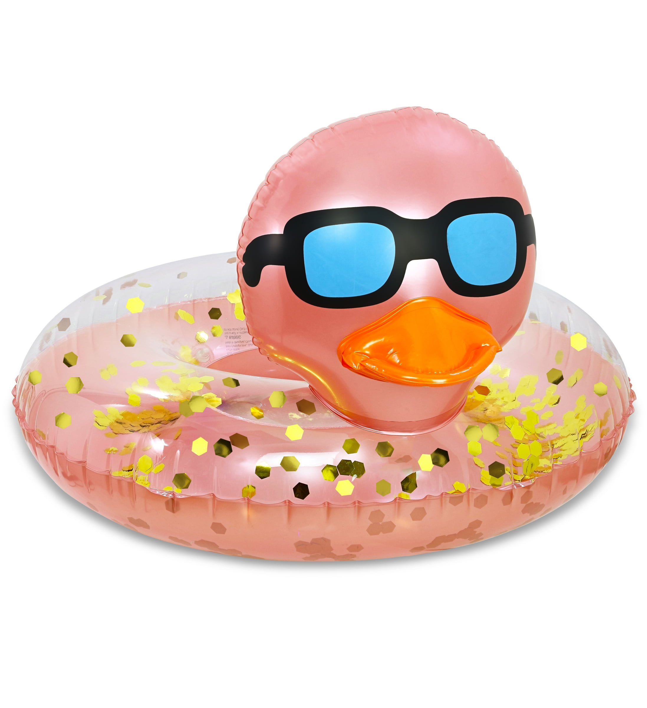 POZA UV Resistant Confetti Unisex Pool Ring Float, Vinyl, Duck, Rose ...