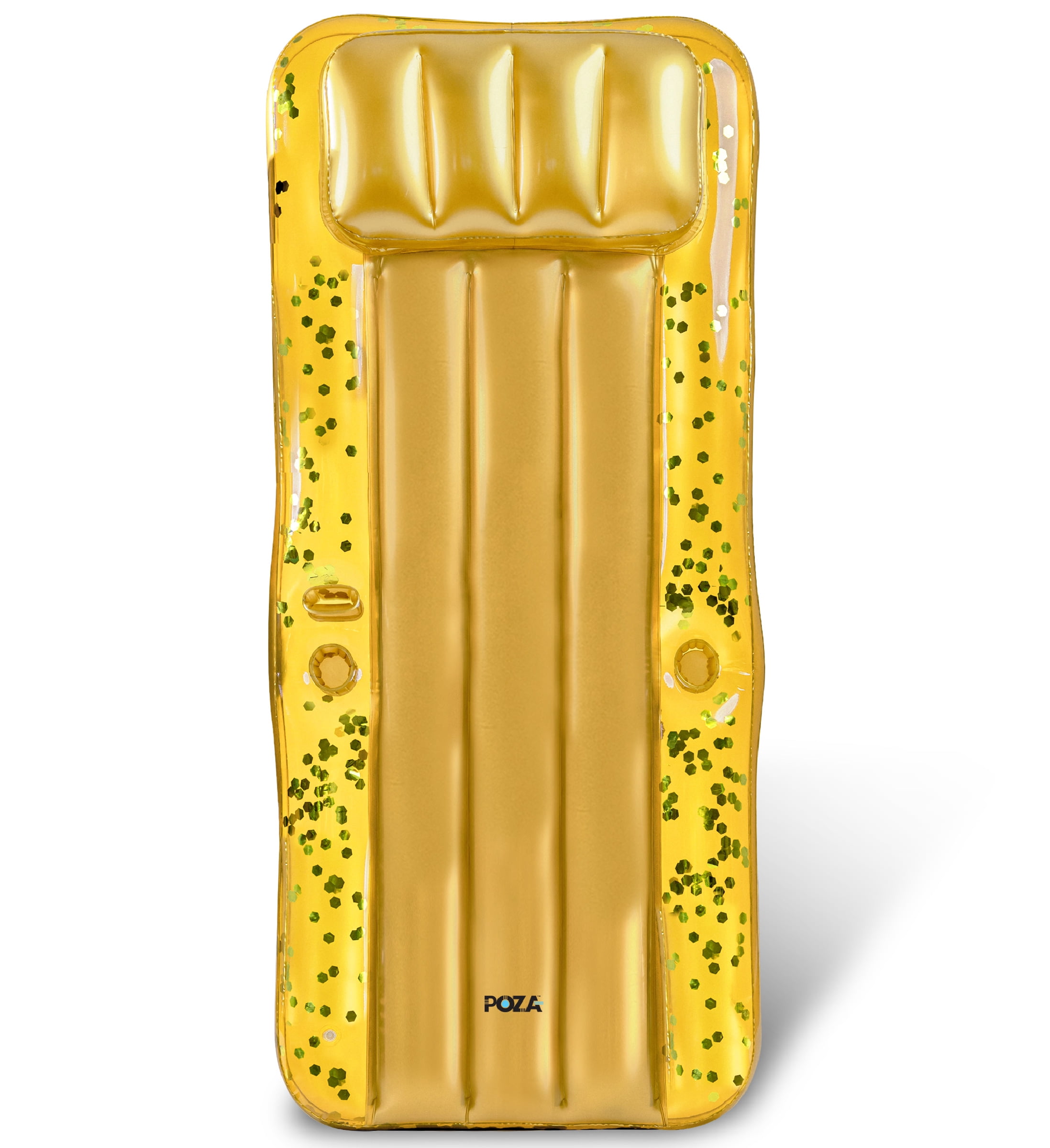 POZA Inflatable Giant Gold Pool Mattress - Big Luxurious Pool Float ...