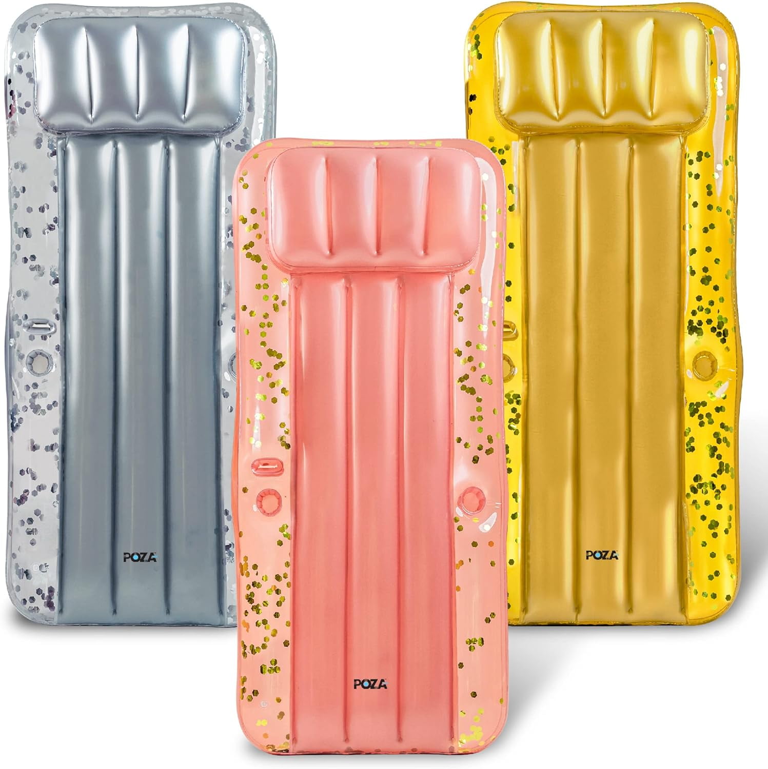 POZA Inflatable Giant Pool Mattress - Big Luxurious Pool Float Lounger ...