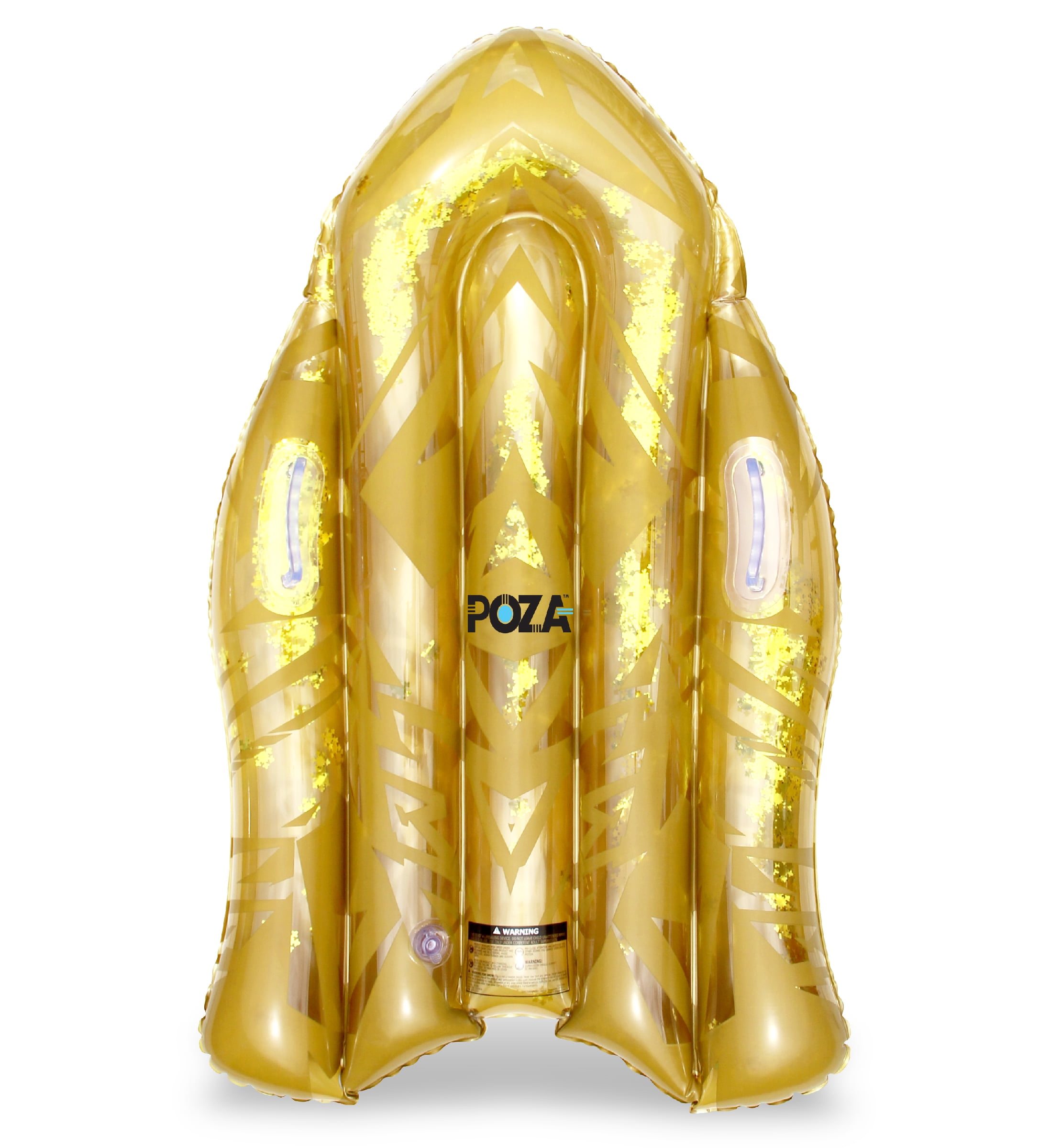 POZA Inflatable Gold Snow Boogie Sled – Luxurious Snow Sled with ...