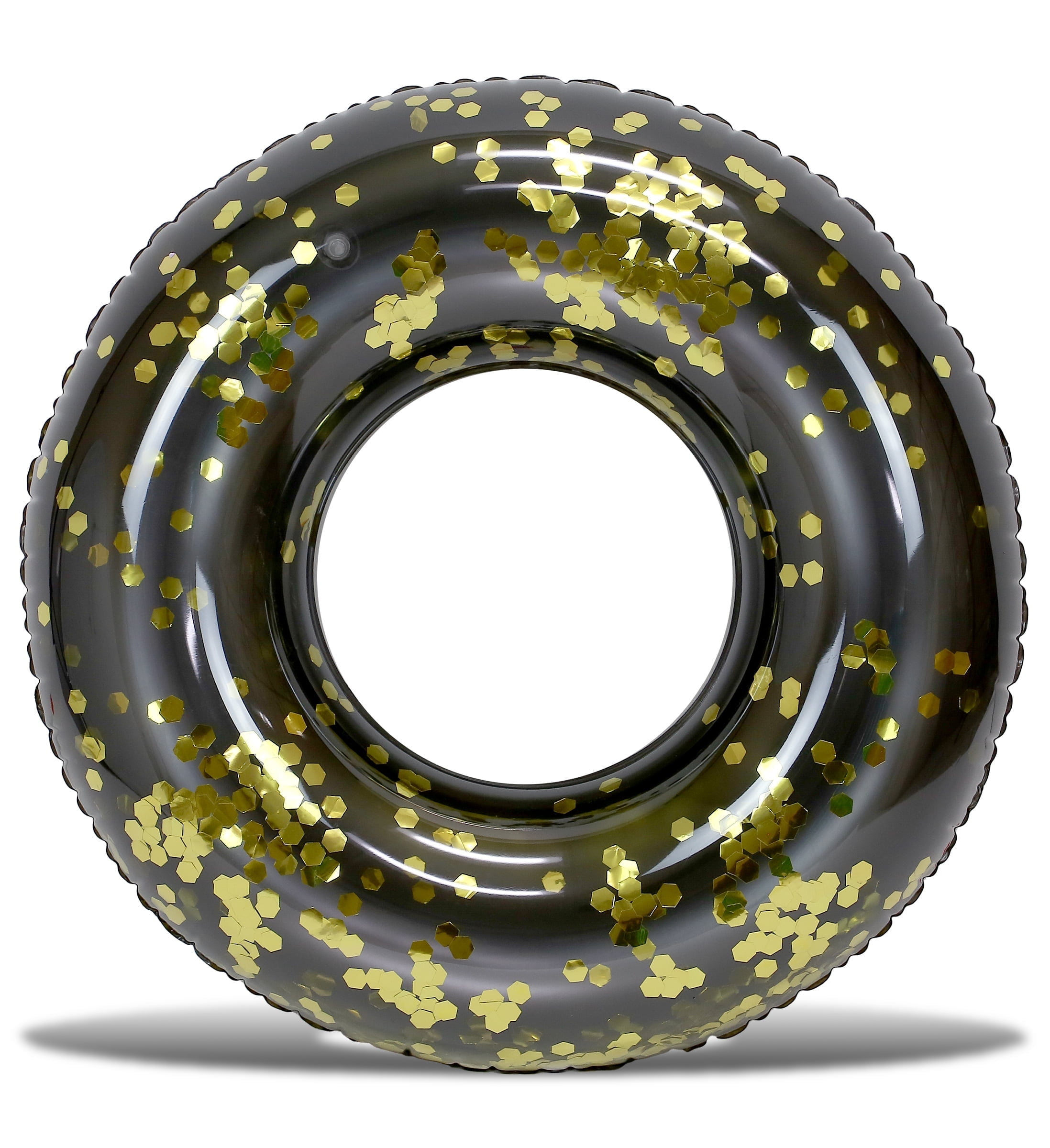 POZA Black and Gold Confetti Inflatable Pool Ring Float - Walmart.com