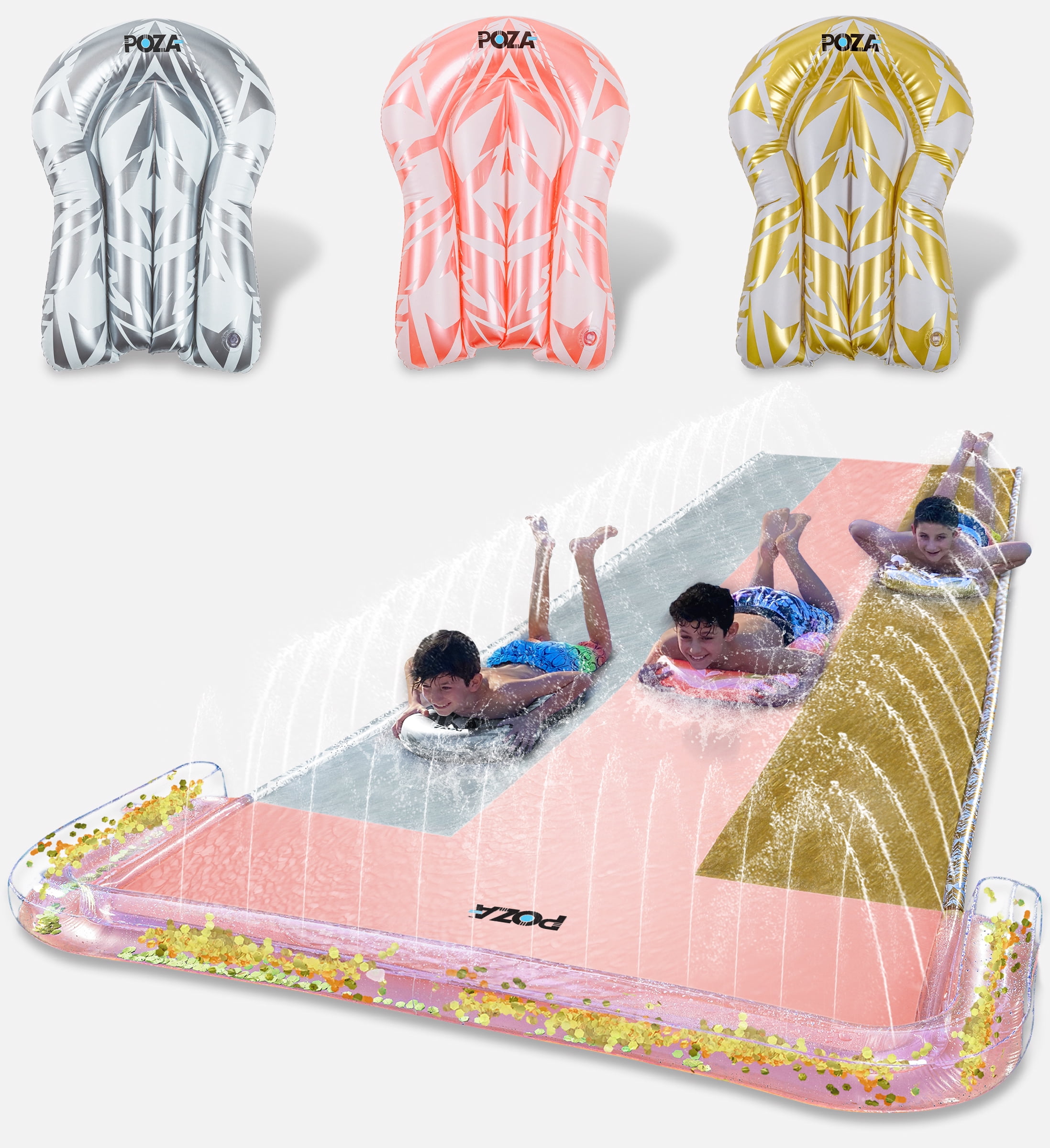 POZA Jumbo Inflatable Slip and Slide Water Game - Sparkly Luxurious ...