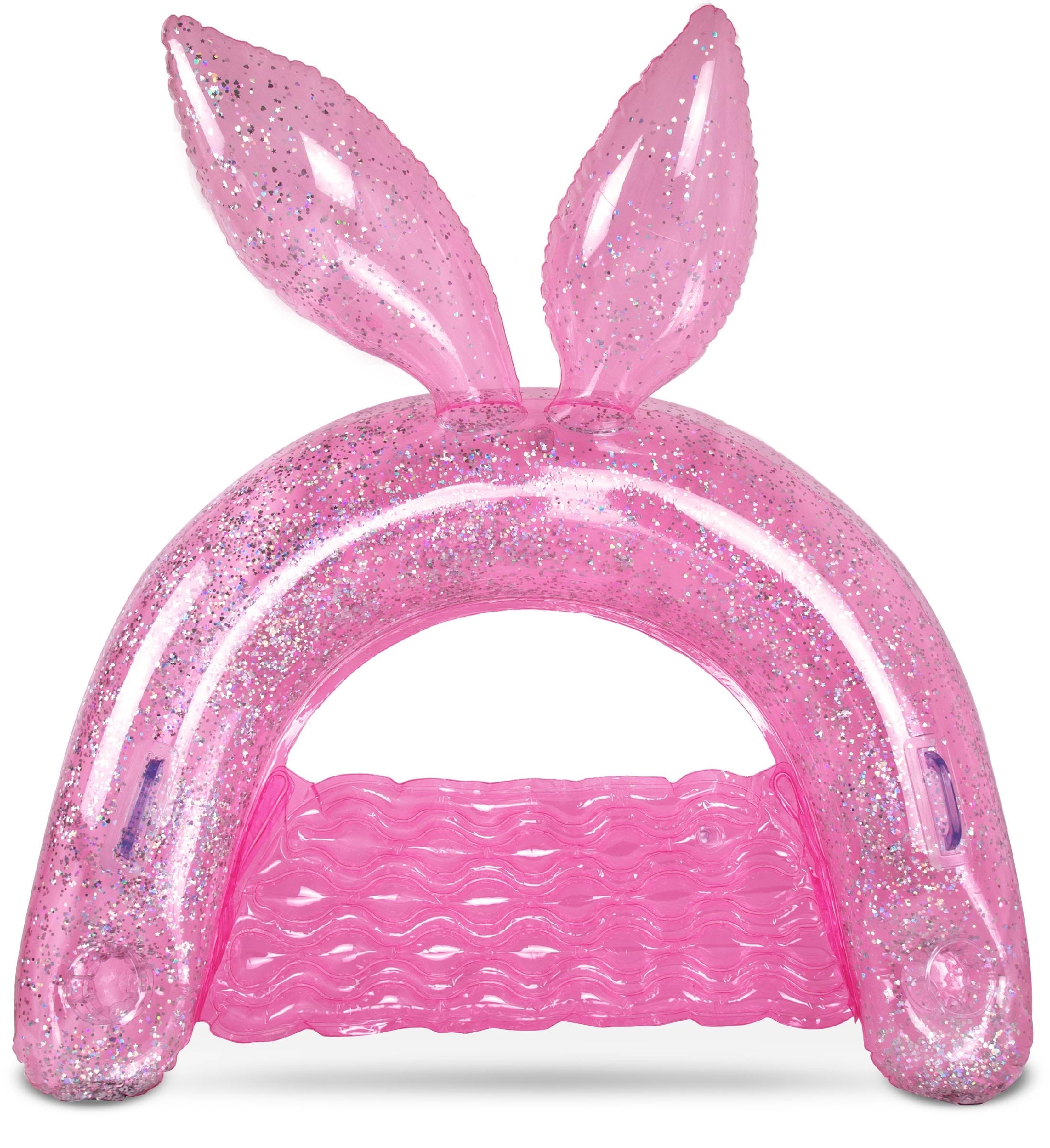 POZA Inflatable Bunny Pool Float Chair - Sparkle Confetti Lounge ...