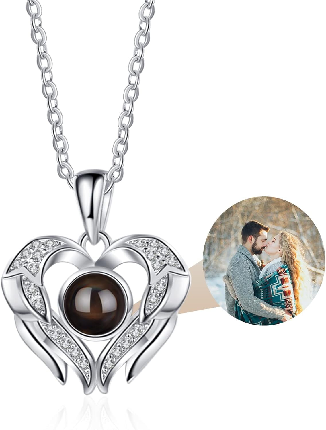 POfo Custom Necklaces With Picture Inside, Picture Necklace ...