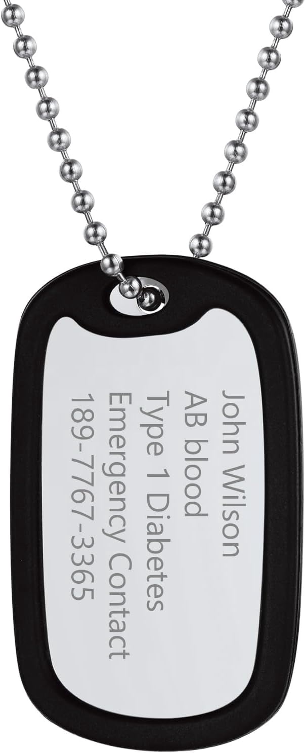 POfo Hip Hop Military Army Style Carbon Fiber/Bible/Bullet Dog Tags ...