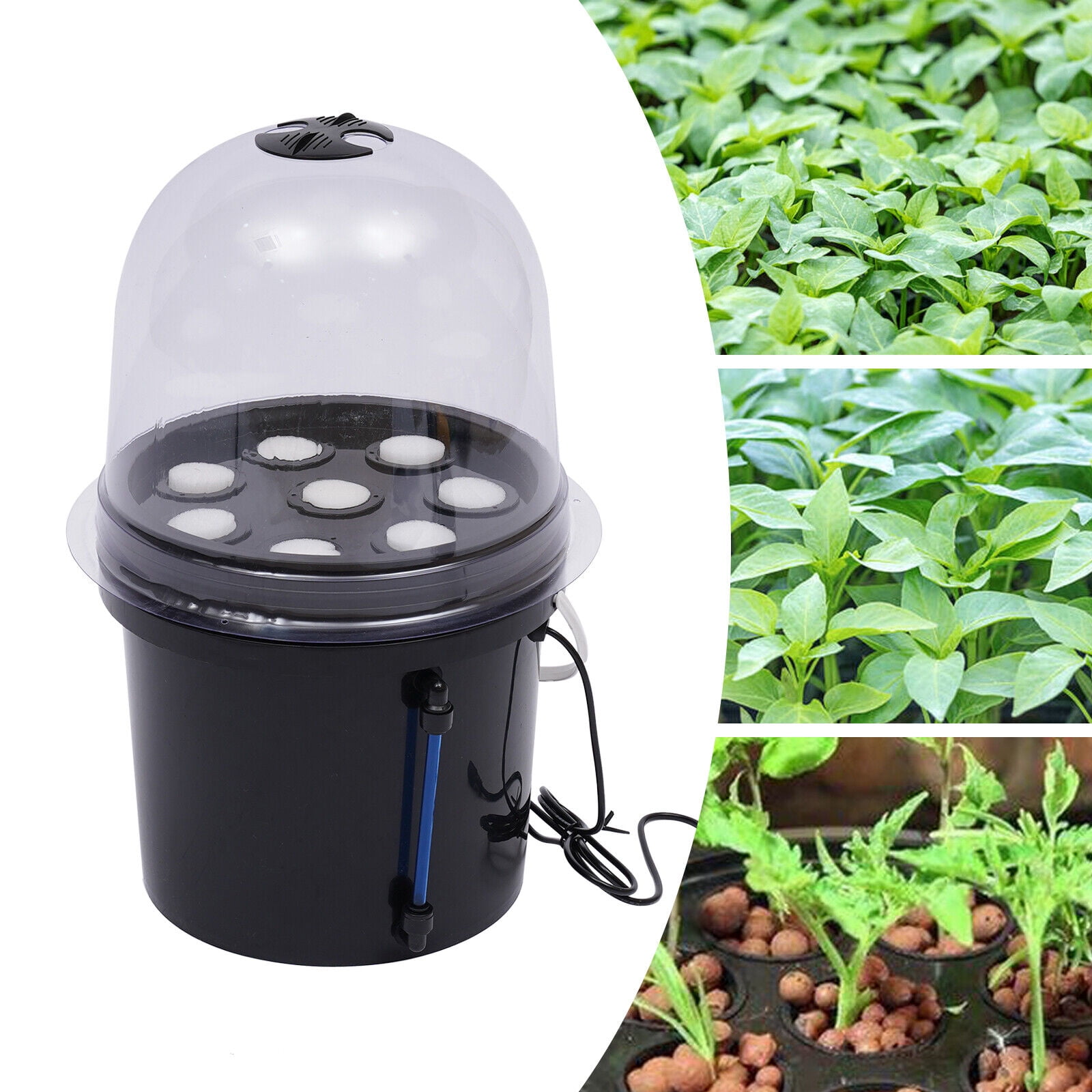 PP 8-Hole Hydroponic Grow Kit, 5L Seedling Cultivation Box for Soilless ...