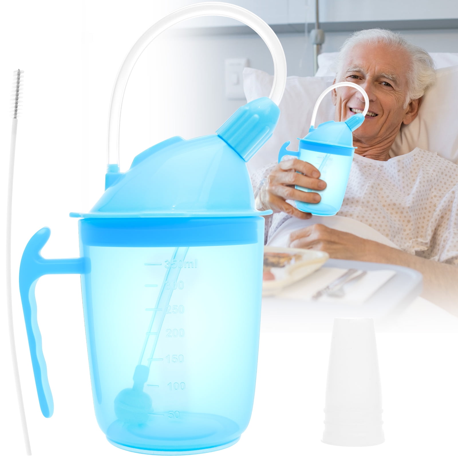 PP Adult Sippy Cup 350ml Anti Leakage Elderly Spill Proof Cup Anti ...