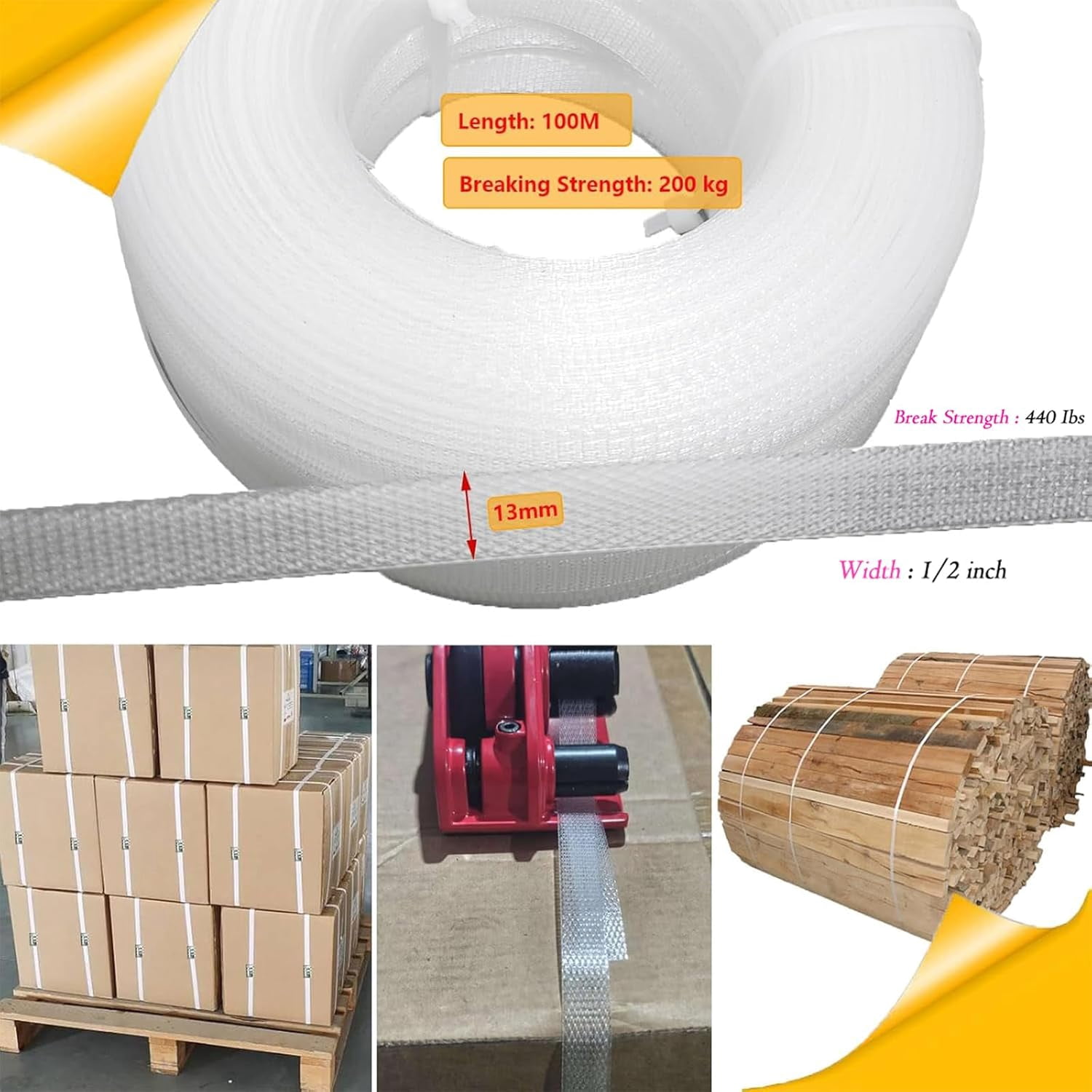 PP Banding Strapping Kit, Heavy Duty Pallet Strapping Package Kit ...