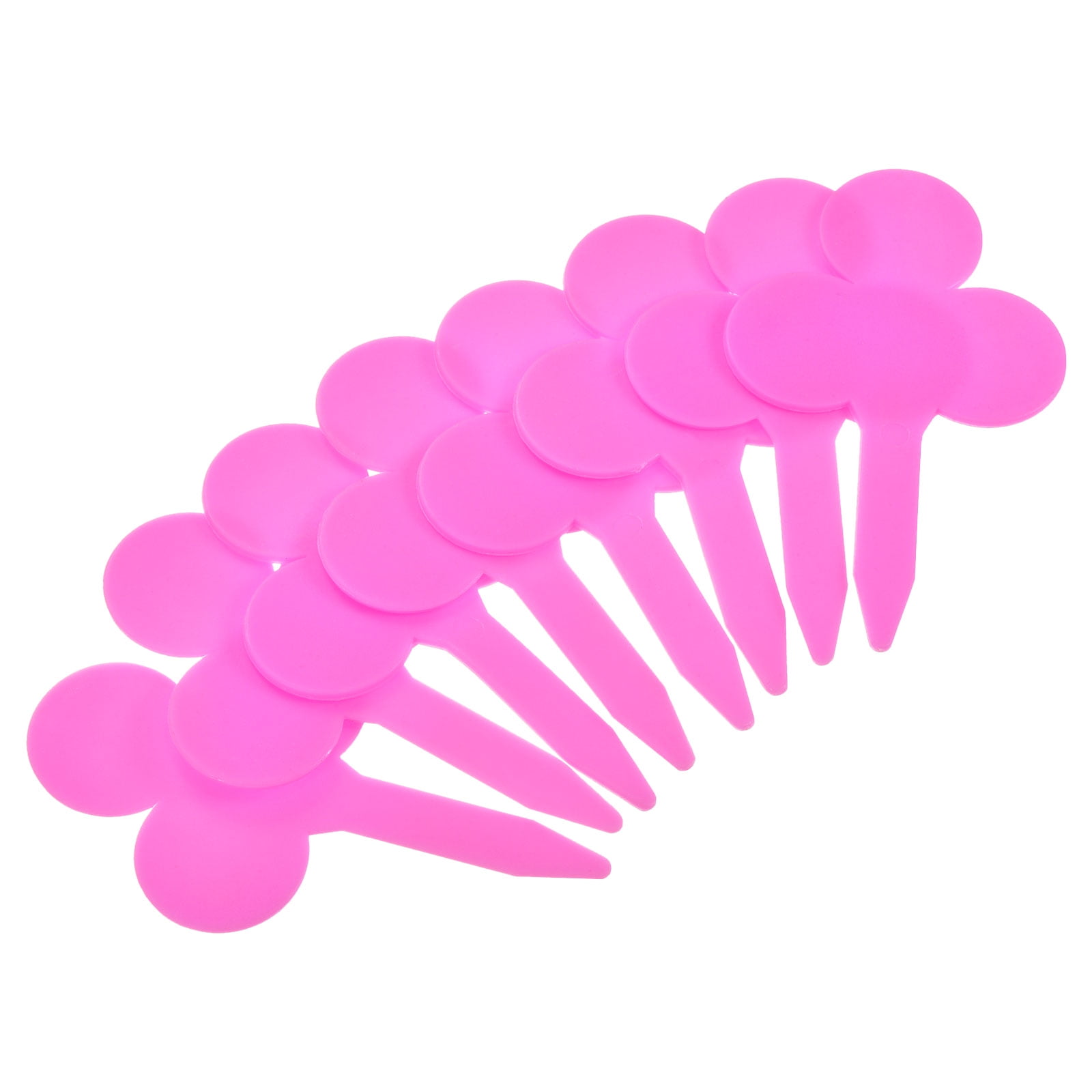 PP Leaf Shape Plant Labels Marker Tags for Outdoor Indoor Garden, Pink ...