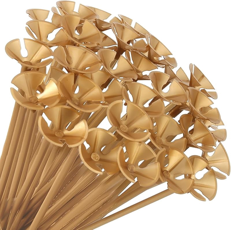 PP OPOUNT 35 Pieces Balloon Sticks, 12.6 inches Plastic Balloons Sticks ...