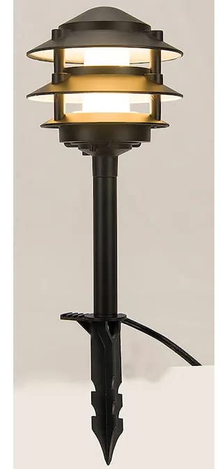 PP PORTFOLIO 150-Lumen 3-Watt Black Low Voltage Hardwired Integrated ...