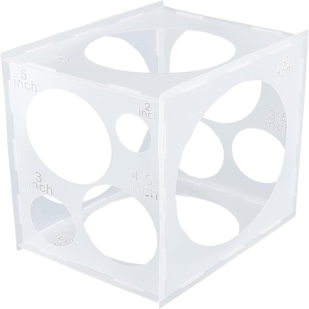 PP Plastic Measuring Box for Ballon Size Measuring Square White ...