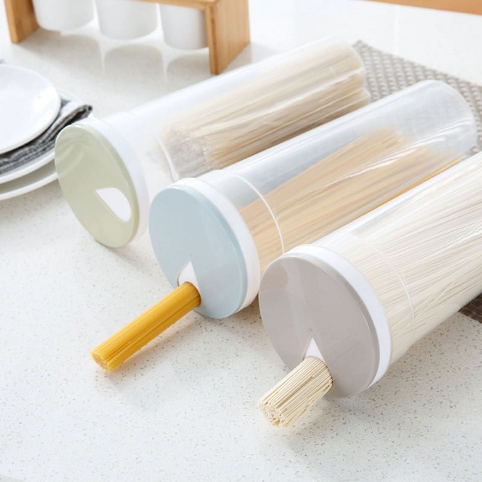 Qtmnekly PP Tall Food Storage Spaghetti Noodle Pasta Container with ...
