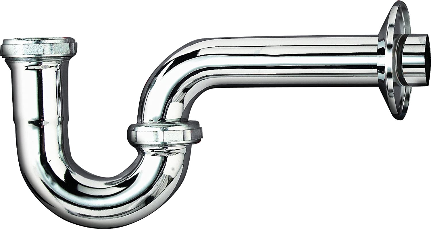 PP100CP Plum P-Trap Without Cleanout, 1-1/4 in, Npt X Flanged, 22 Gauge ...