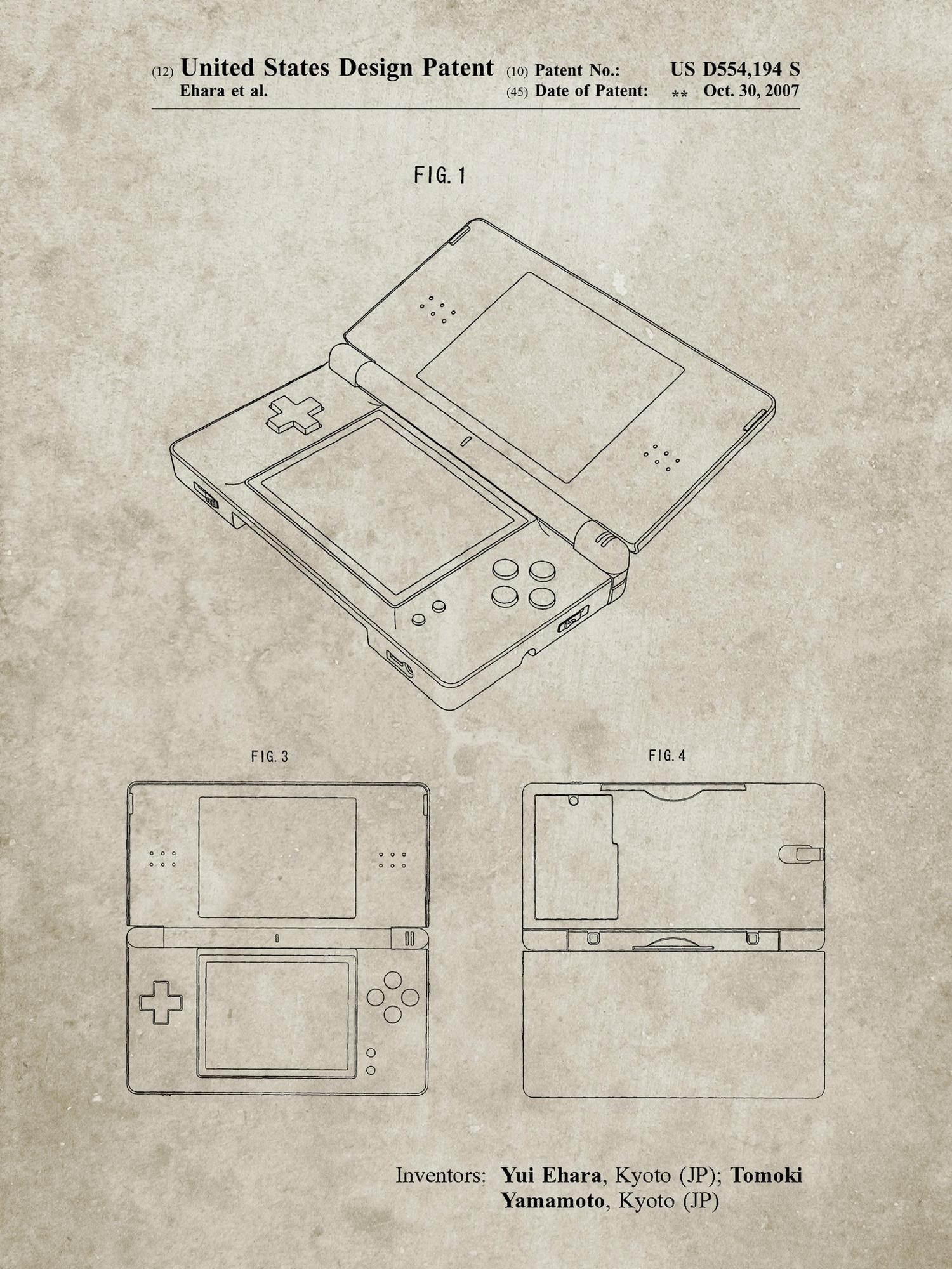 Art.com PP346-Sandstone Nintendo DS Patent Poster Giclee Print by Cole ...