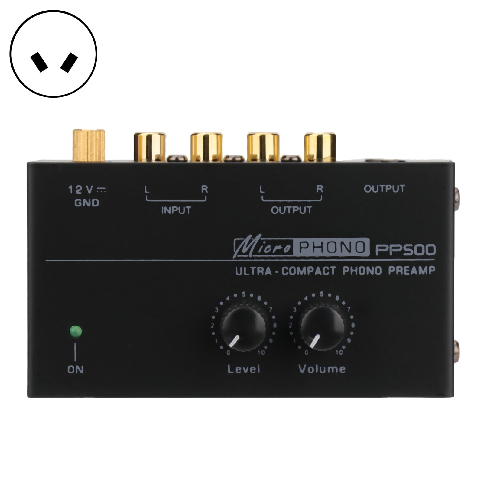 PP500 Audio Preamplifier Portable Volume Control RCA Input/Output Clear ...