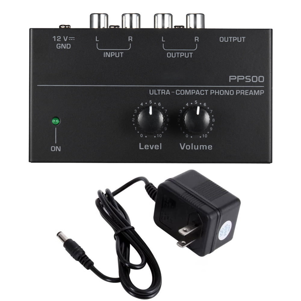 PP500 Ultra-compact Preamplifier Phono Preamp with Level & Volume ...