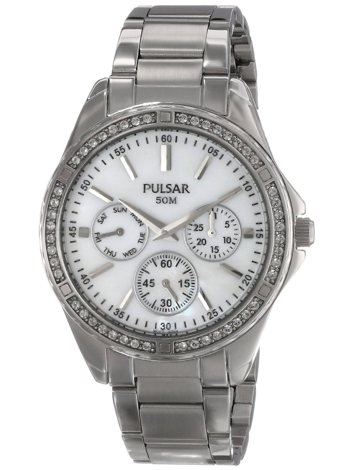 PP6009 Women's Night Out Silver Dial Steel Bracelet Swarovski Crystal ...