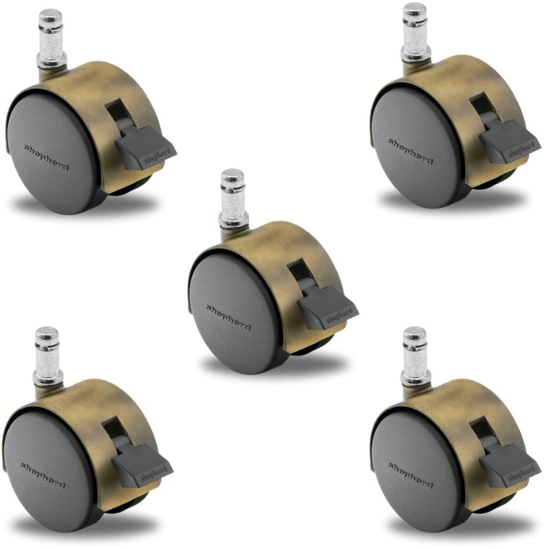 PPA50223WA - Pacer Hooded Locking Chair Caster Set of 5 - 50mm Diameter ...
