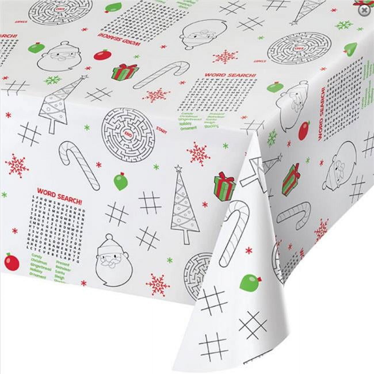 PPART 353015 54 x 88 in. Christmas Activity Paper Tablecover, Multi ...