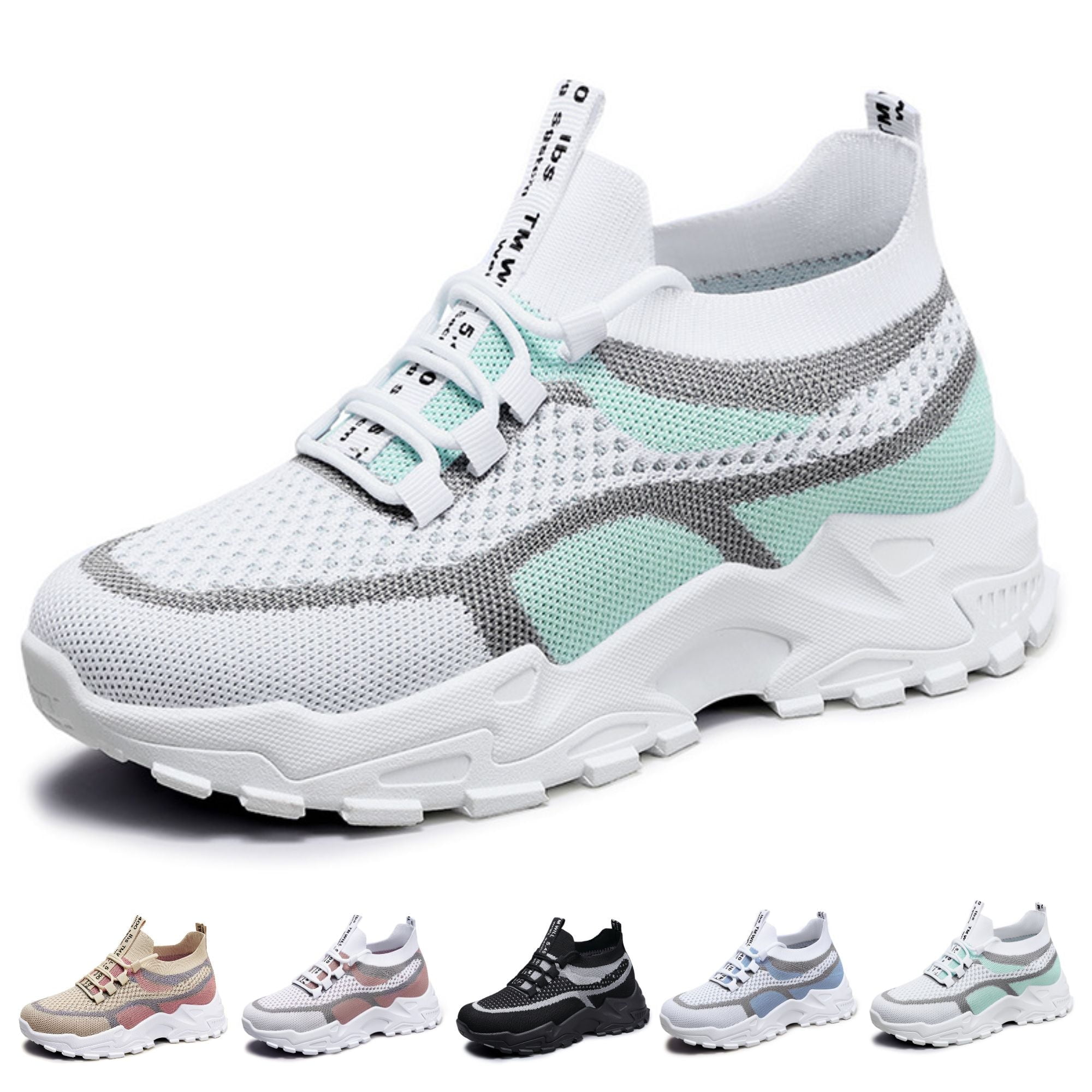 CHICVOMEY Comfort Casual Chunky Sneaker for Women Slip-On Walking Shoes ...