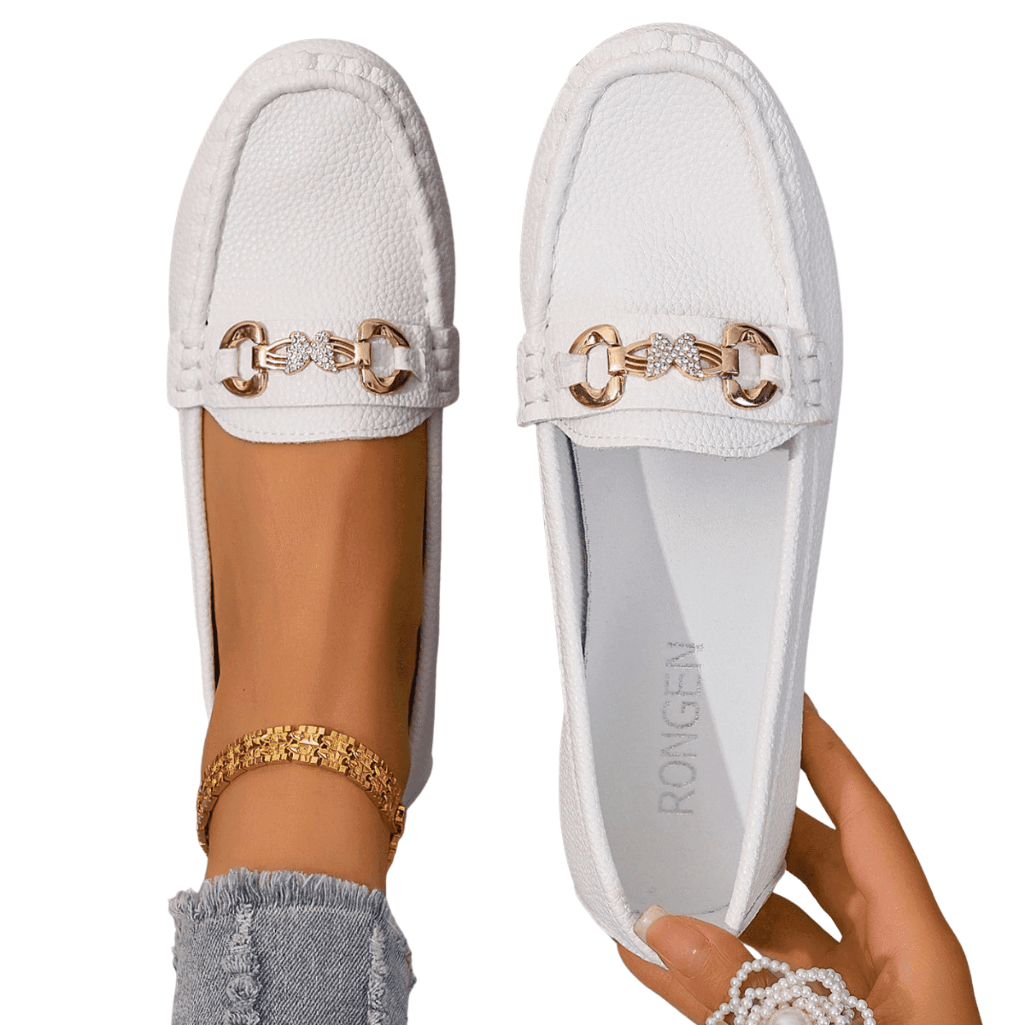 CHICVOMEY Penny Loafers for Women Flats Business Casual Loafers ...