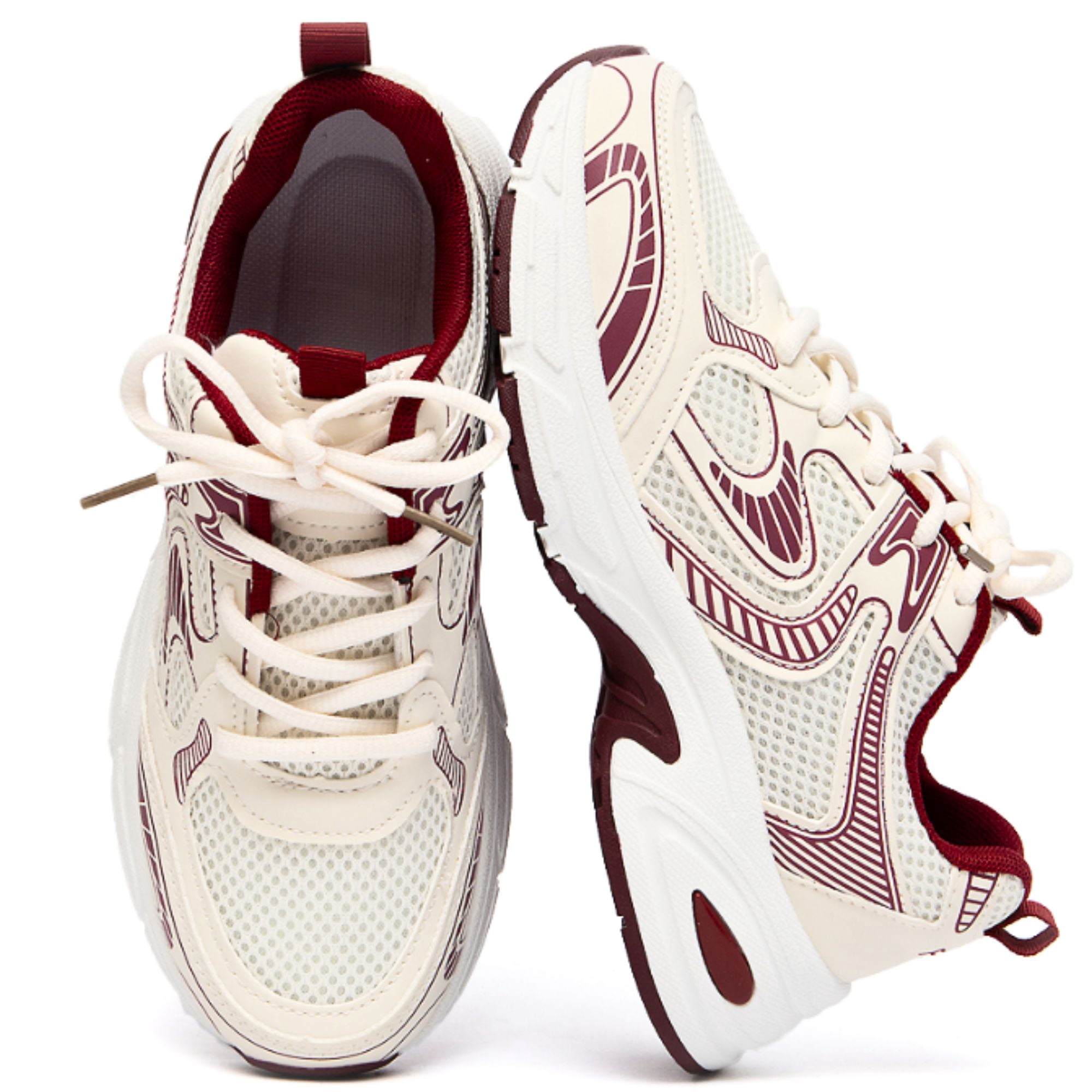 CHICVOMEY Vintage Casual Sneakers for Women Chunky Fashion Tennis ...