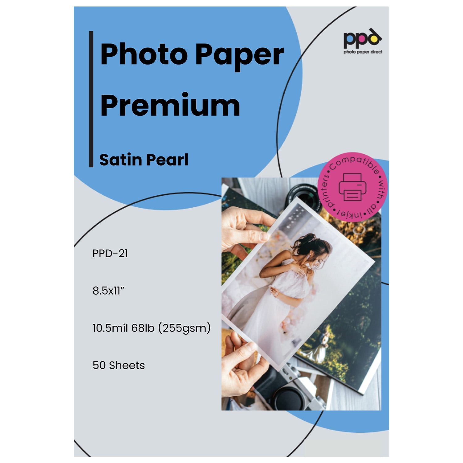 PPD Heavyweight Super Premium Gloss Inkjet Printer Photo Paper, 8.5x11 ...