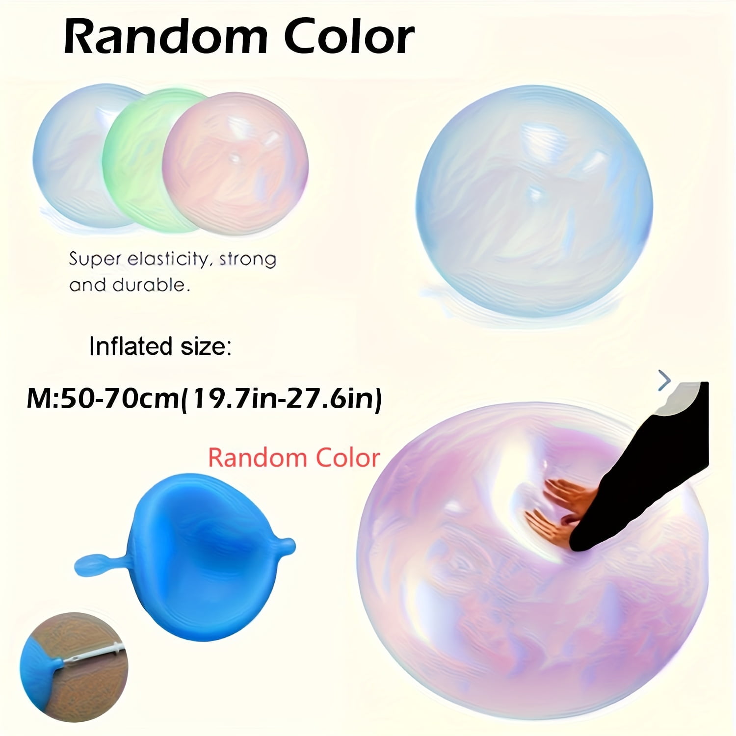 PPDLGiant Inflatable Water Bubble - Blue TPE, No-Charge Fun for ...