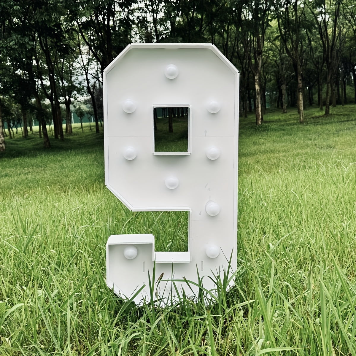PPDLIlluminated Number 1 Balloon Frame - 29" White Plastic, Perfect for ...